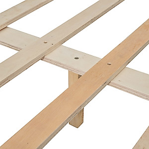 LostCat Full Size Bed Frame with Headboard and Footboard, Wooden Platform Bed Frame for Girls Boys,No Box Spring Needed/Easy Assembly, White