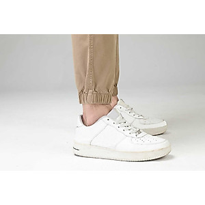 Plaid&Plain Men's Casual Cargo Joggers Sweatpants Chino Tapered Stretch Hiking Twill Pants with Pockets C803 DPK 34