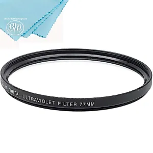 77mm UV Protective Filter for Canon EOS R, EOS 6D, EOS 6D Mark II, EOS 5D Mark IV Camera with EF 24-105mm USM Lens
