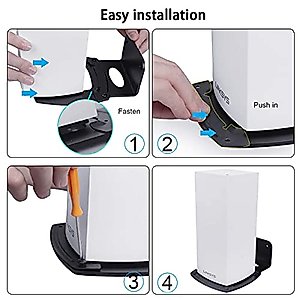 VOMENC Linksys Velop WiFi 6 Mesh Router Wall Mount Bracket Wall Mount Stand Holder,WiFi Accessories for Linksys Velop WiFi 6 MX5 with Easy Installation and Space Saving (2-Pack)