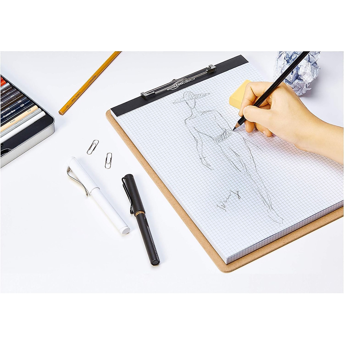 Amazon Basics Hardboard Office Clipboard - 6-Pack