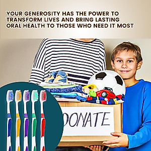 Navona 30 PCS Individually Wrapped Bulk Toothbrushes, Colorful Manual Disposable Travel Toothbrush Set for Adult or Kid, Ergonomics Handle, Medium Soft Bristles, Perfect for Travel, Hotels, Donations