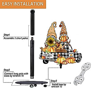 Fall Paper Towel Holder, Autumn Kitchen Decor, Farmhouse Fall Gnomes Kitchen Decor Accessories Paper Towel Holder Stand, Metal Fall Decorations for Home Bathroom, Large Towel Stand for Countertops