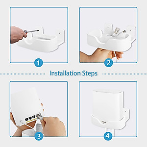 Wall Mount Holder for ASUS ZenWiFi Whole-Home Dual-Band Mesh WiFi 6 System XD6 (AX5400), Simple and Sturdy Wall Mount Holder Stand Bracket by HOLACA (White 1pack)