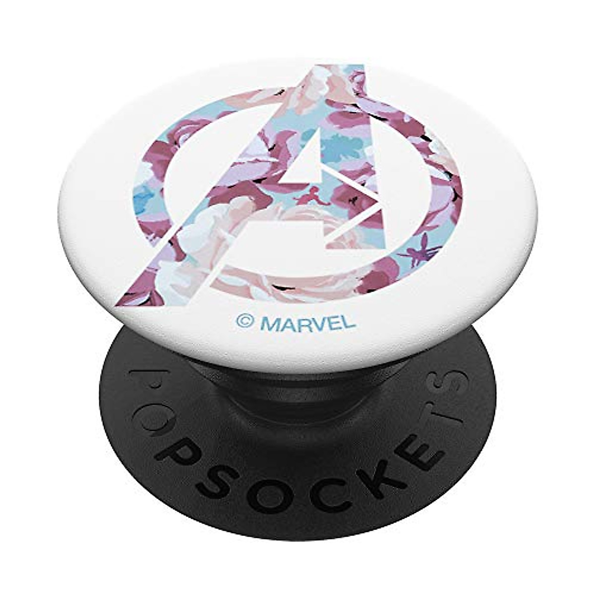 Marvel Avengers Floral Logo with Super Heroes PopSockets PopGrip: Swappable Grip for Phones & Tablets