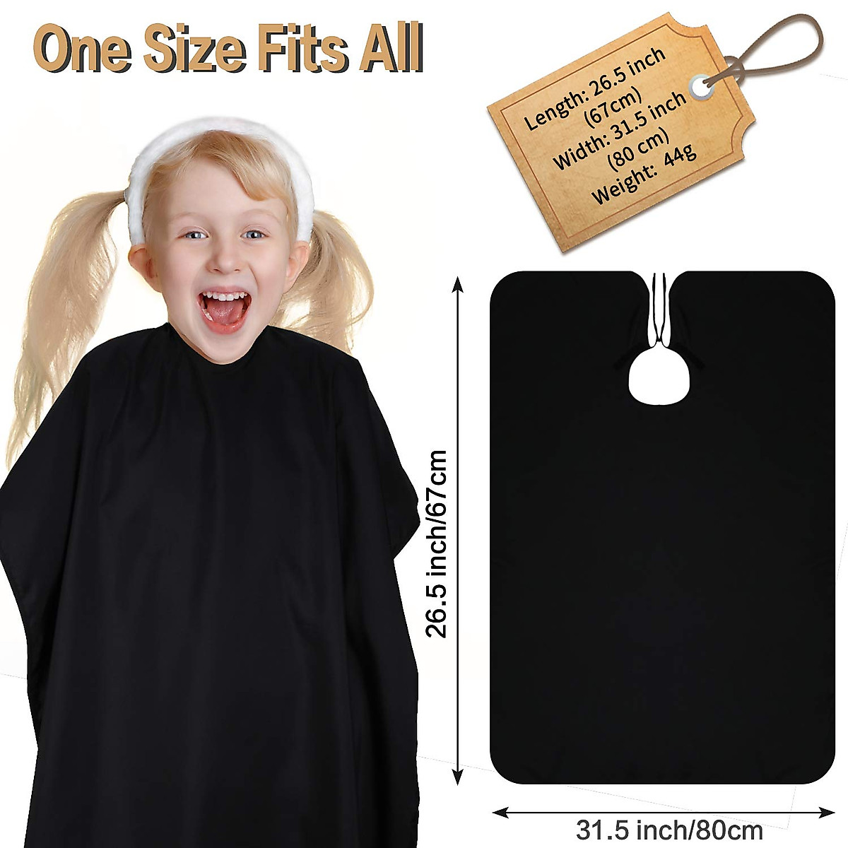 2 Pieces Kids Haircut Barber Cover Hair Salon Cape Waterproof Hair Cutting Cape 47.3 x 31.5 Inch (Classic Pattern)