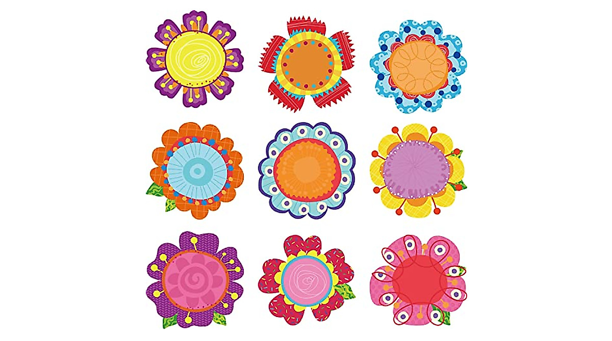 Springtime Flower Cut-Outs for Classroom & Party Decor