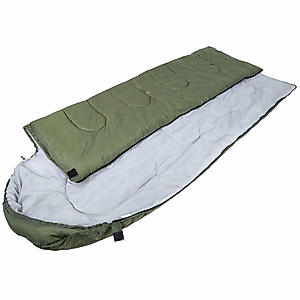 yelesley Outdoor Sleeping Bag Thermal Envelope Hooded Waterproof Sleeping Bag Lazy Bag Travel Warm Sleeping Bags Camping Hiking (Black)