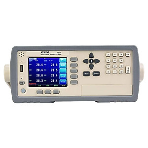 Temperature Recorder, AT4116 Multi Channel Temperature Tester, 16 Channel Professional Temperature Tester Data Logger, with TFT Screen Display, -200℃ -1300℃, USB Port(220v)