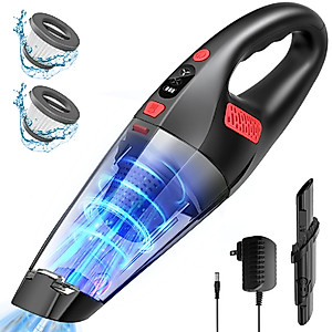 Handheld Vacuum Cordless Upgrade 9000PA, IMINSO Hand Vacuum with LED Light, Rechargeable Car Vacuum Cordless, Hand Held Vacuum Cleaner, Mini Vacuum for Car/Home, Lightweight Portable Vacuum