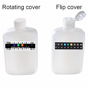 19 Pcs Urine Test Complete Kit Elastic Hidden Leg Strap and Warm Double Layer Velvet Pouch,11 Adhesive Temperature Test Strip,2 Translucent Empty Bottle,2 Elastic Rubber Rope,Rotat Cap and Flip Cover