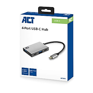 ACT USB-C 3.2 Gen2 to 2X USB-C & 2X USB-A Hub