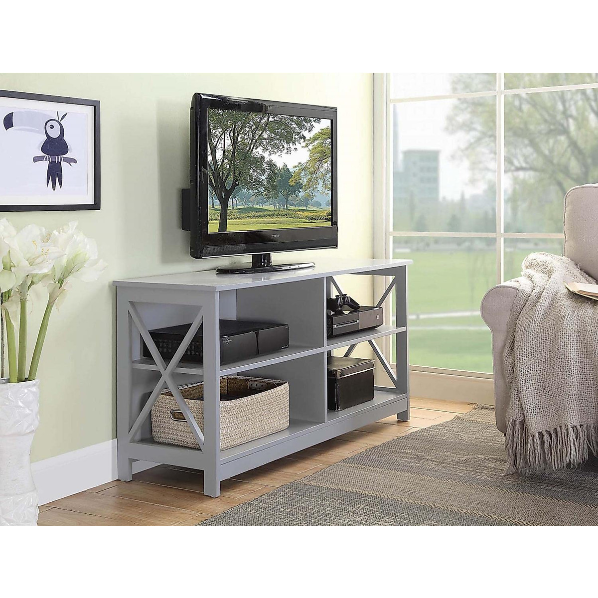Convenience Concepts Oxford TV Stand, Gray