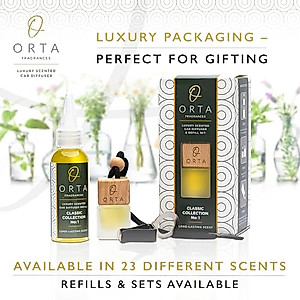 Orta Fragrances No1 Kreed Aventos Inspired Car Air Freshener | Long Lasting Car Diffuser Scents for Men, Women and Unisex | Vent Clip Included | Odor Eliminator Car Accessories | 8ml