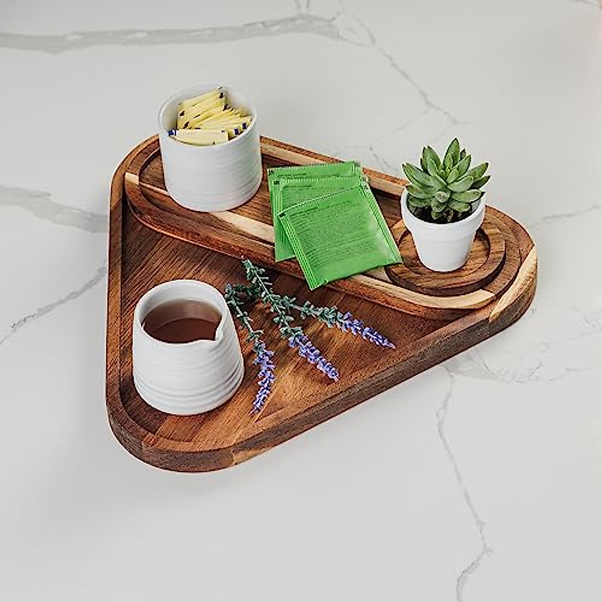 Set of 3 Acacia Wooden Trays Serving Platters – Serving Board Food Platters - Charcuterie Board for Fruit Cheese Vegetable – Drink Coaster Tray - Charger Plates – Wood Serving Tray