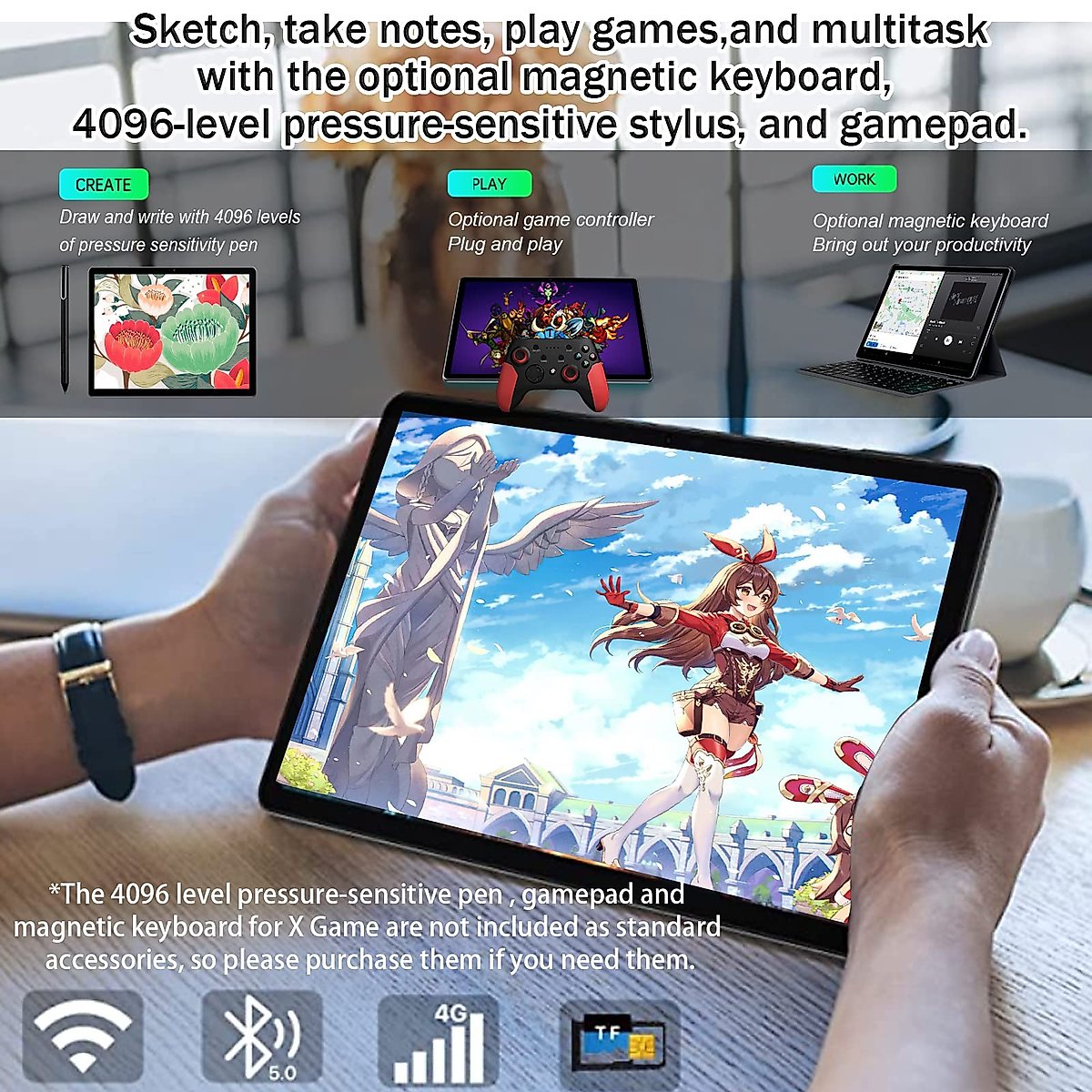 ALLDOCUBE X Game Tablet PC, Android 11, 10.5" Tablet, Helio P90 CPU, 8GB RAM/128GB ROM, Full fit HD IPS Screen, Type-C, 7500mAh Battery,2.4+5G WiFi,Bluetooth5.0,Support Game, Office, Paint Modes