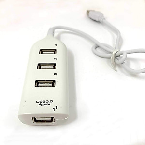 USB with 4 Ports Ultra Slim Hub High Speed Data Transfer Compact Travel Friendly for Windows OS iMac Pro, MacBook Air, Mac Mini/Pro, Surface Pro, Notebook PC, Laptop, USB Flash Drives, and Mobile HDD