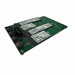 M.2 SATA SSD x 4 to SATA III x 4 Port Adapter with 3.5 Inch Metal Frame