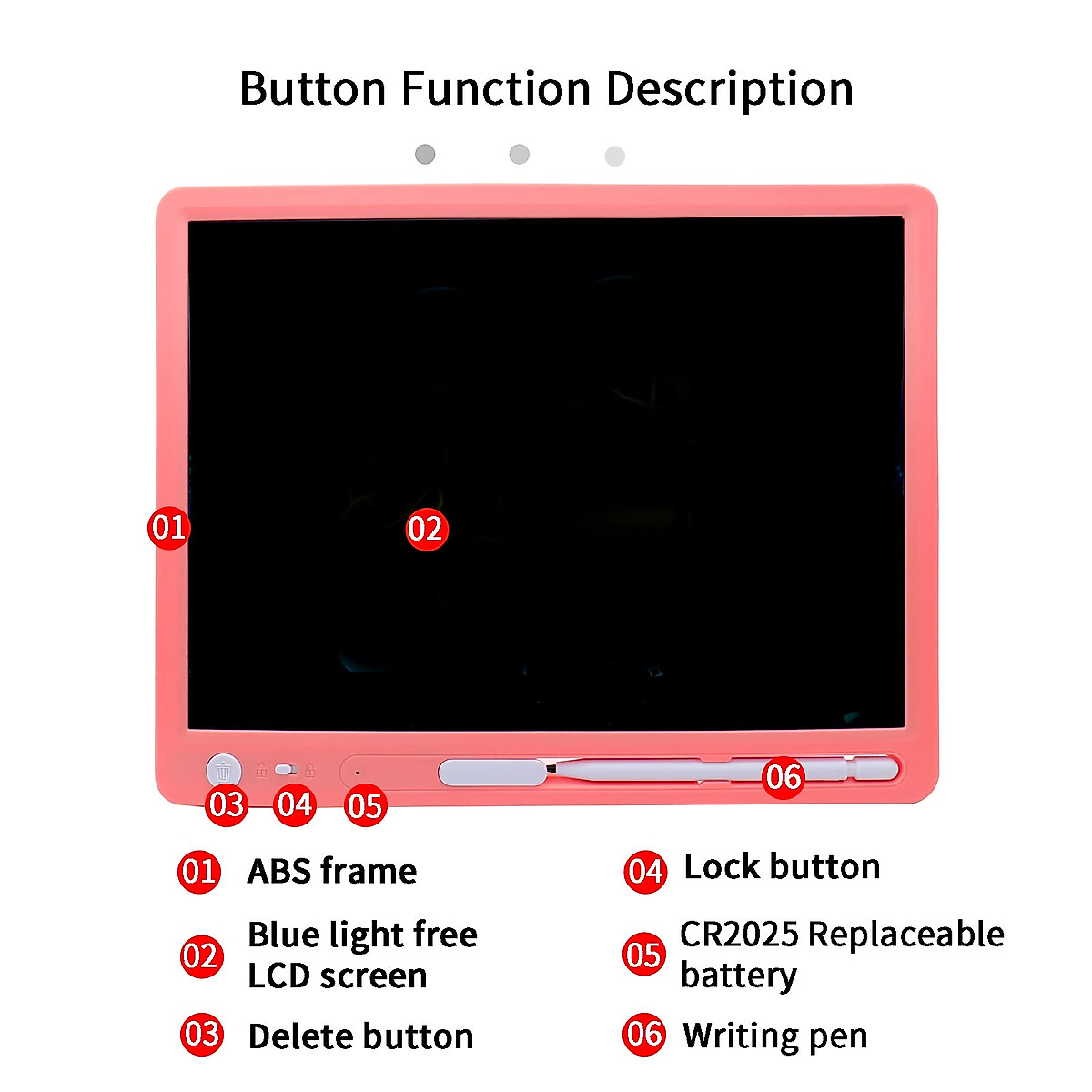 DIGGTORRE LCD Writing Tablet for Kids - 10 Inch Colorful Screen Drawing Tablet, Erasable Reusable Drawing Pads, Educational Toy for 3 4 5 6 7 8 Years Old Boys Girls Gift