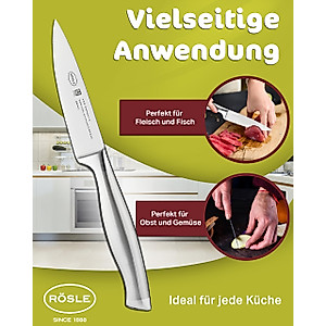 Rosle Basics Line Stainless Steel Pairing Knife, 3.5-inch Blade