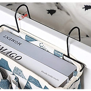 UJLN Bedside Caddy Hanging Bed Organizer Storage Bag Pocket for Bunk and Hospital Beds, College Dorm Rooms Baby Bed Rails (D-Style)