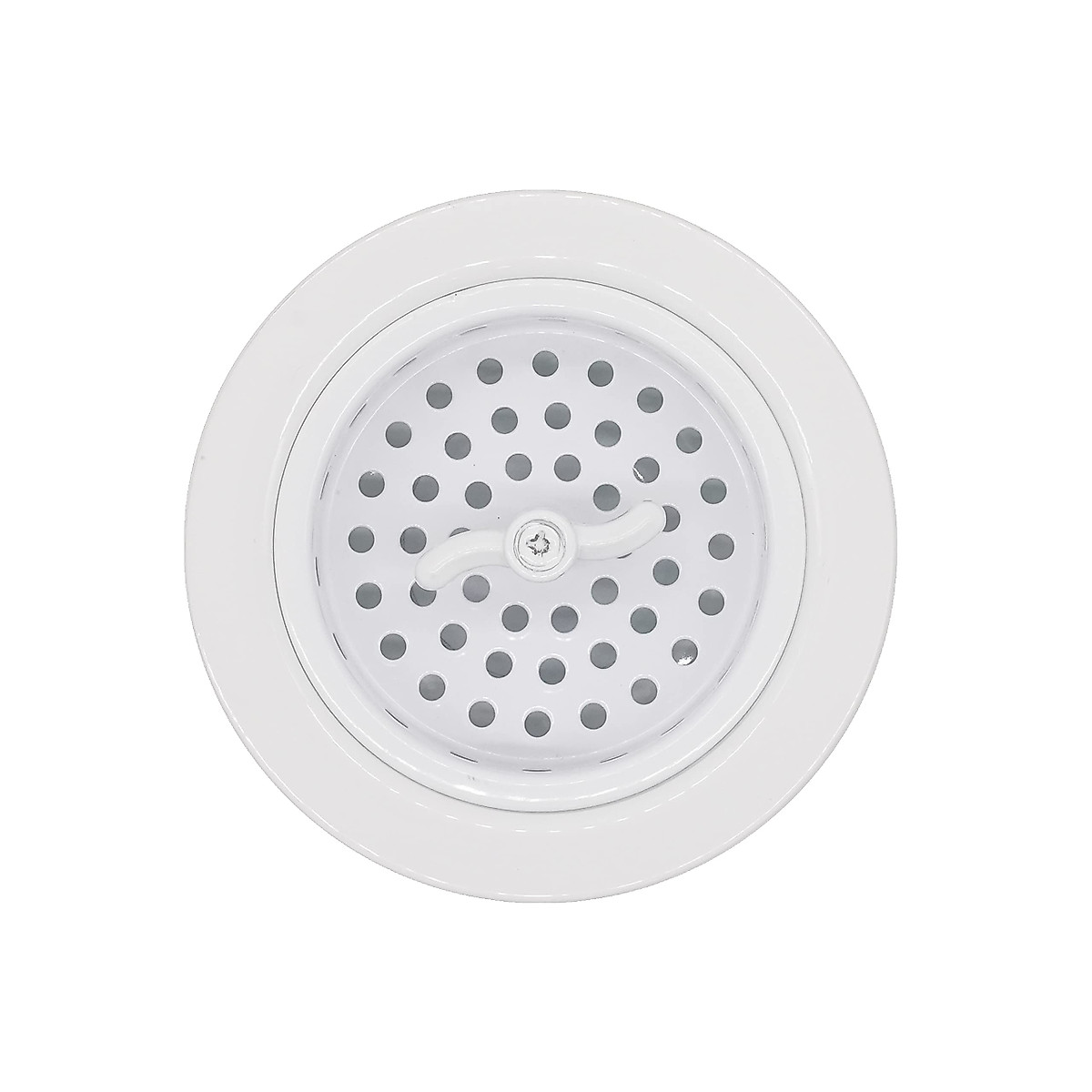 Westbrass CO2175-50 Combo Pack 3-1/2" Wing Nut Twist Style Large Kitchen Sink Basket Strainer and Waste Disposal Drain Flange with Stopper, Powder Coat Whte