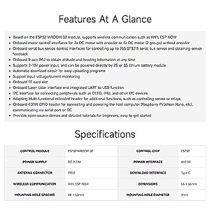 Waveshare General Driver Board for Robots, Compatible with Raspberry Pi and Jetson Nano, Based On ESP32, Multi-Functional, Supports WiFi, and ESP-Now Communications