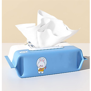 Skyseen 3cs Reusable Lid Baby Wipes Cover Tissues Box Wet Paper Refill