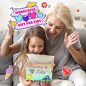 QEUOYSS Diamond Painting Kit for Kids with Wooden Frame Art and Crafts for Kids Ages 6-8 -10-12 Easy to DIY Diamond Art for Kids and Adult Beginners Home Wall Decoration (Butterfly)