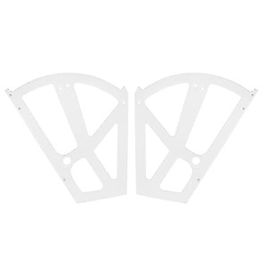 AUNMAS Plastic Cabinet Hinge, Hollow Simple Two Layers Shoe Cabinet Hinge Shelf Rack Holder Accessory for Home White (2#)