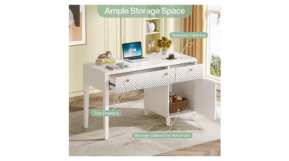 Modern 47" Tribesigns Computer Desk with Storage