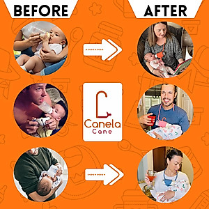 Canela Cane 2.0 Bottle Holder for Baby Self Feeding Newborn to Infant - Elevate Every Feeding Moment with Hands Free Baby Feeding Ease and Comfort - Baby Must Have Adjustable Lightweight Silicone