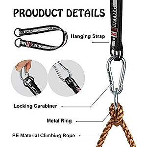 Climbing Rope Ladder for Kids Hanging Ladder for Swing Set Kids Ninja Course Obstacle Swing Accessories Backyard
