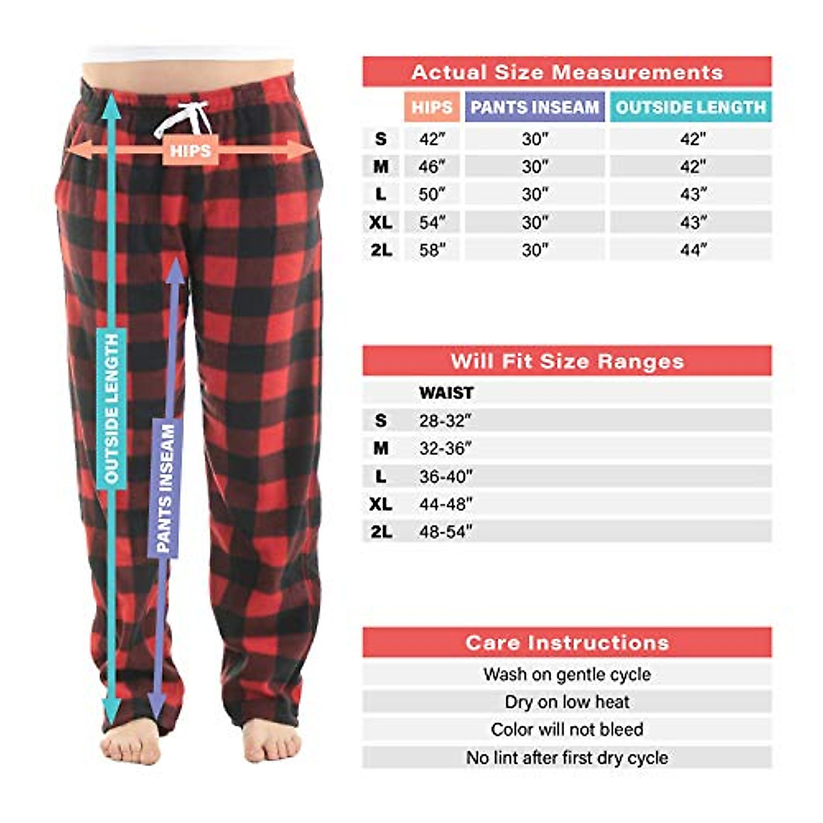 Forever Lazy Men's Reindeer Fleece Pants - L