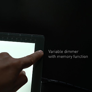 Daylight Wafer 3 LED Lightbox, Dimmable with Memory Function, Perfect for Tracing, Sketching, Scrapbooking and Other Craft Projects,18X23.5 inches, Black