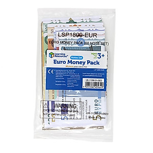 Learning Resources Euro Pack, Set of 60 Banknotes