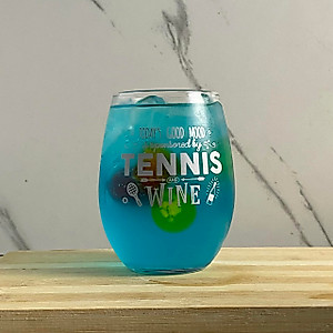 Bad Bananas Tennis Gifts for Women - 21 oz. Stemless Wine Glass - Funny Tennis Player Gift Ideas for Tennis Fans and Tennis Lover Gifts for Her