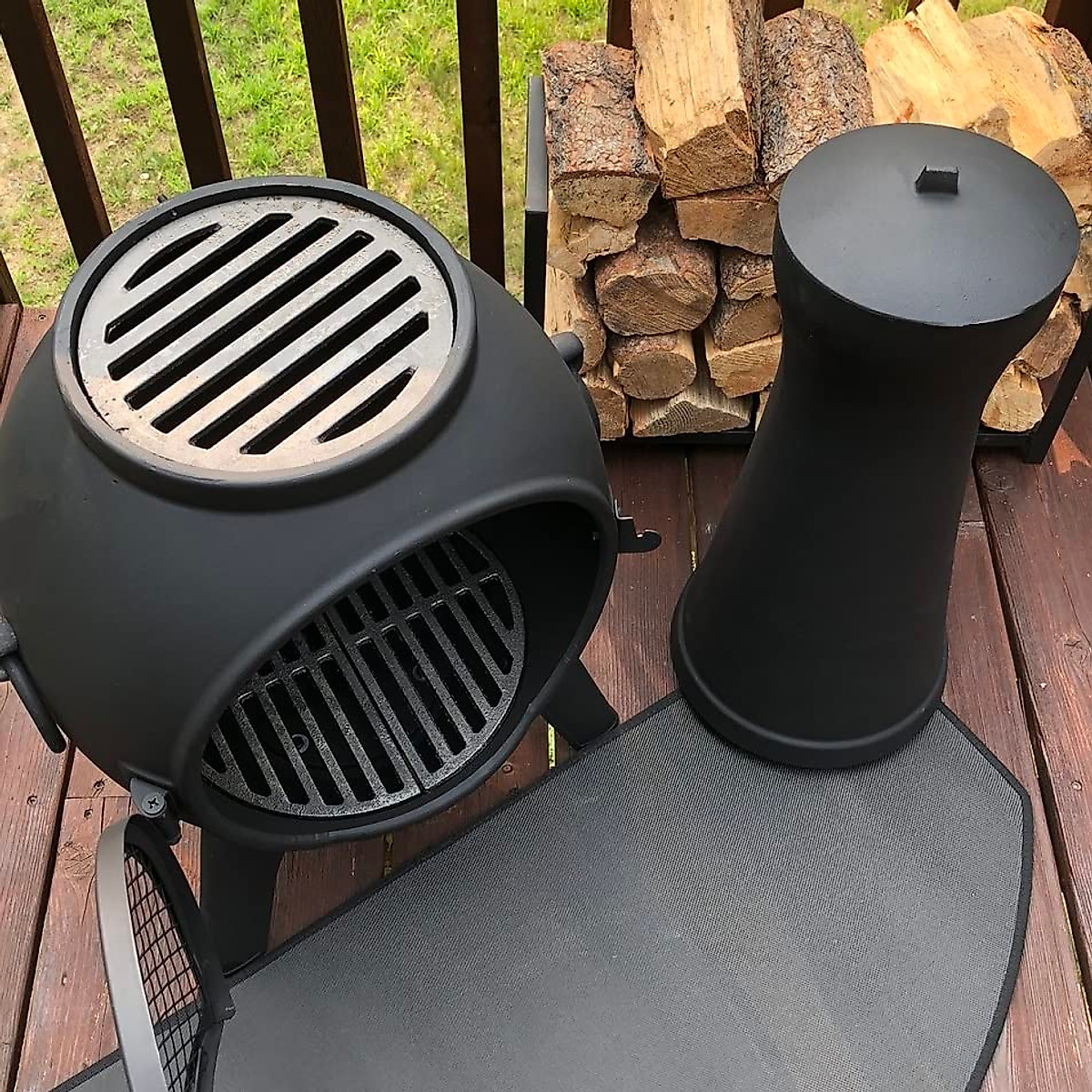 The Blue Rooster Chiminea and Fire Pit Grate - 1 Piece - 8.75"