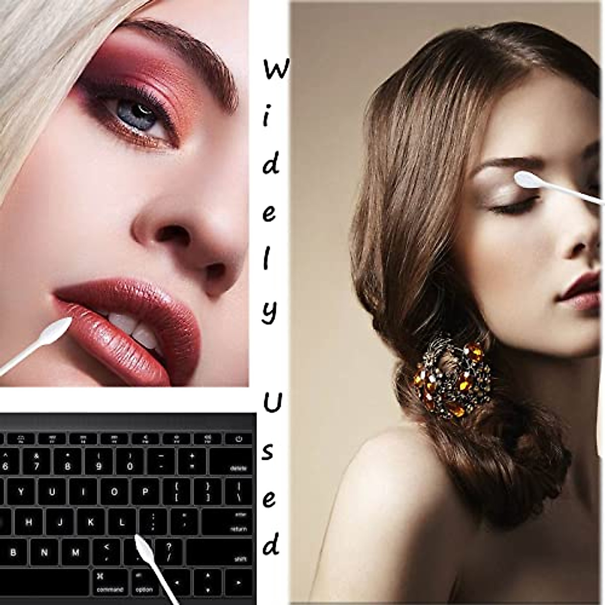 375pcs Precision Cotton Swabs, Double-ended Cotton Buds with Pointed and Flat Tips, Excellent Beauty Tools for Effective Makeup and Personal Care