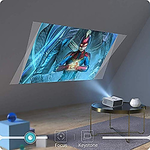 VankyoProjector Leisure 410 Mini Projector Supports 1080P and 200'' Display, Portable Movie Projector with 40,000 Hrs Lamp Life , Compatible with TV Stick, HDMI, iOS, Android (Mini Tripod Included)