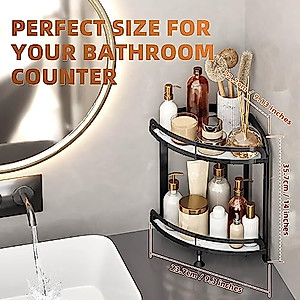 YIWANFW Under Sink Organizer and Storage, Corner Shelf Bathroom Counter Organizer, 2 Pack
