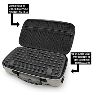 CASEMATIX Travel Case Compatible with up to 3 Otamatone Regular or Neo Instruments - Travel Case with Shoulder Strap and Accessory Storage for Batteries and Other Accessories, Case Only