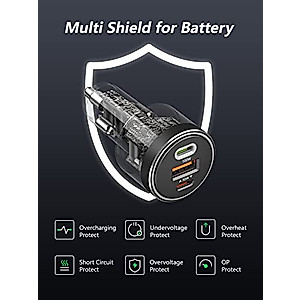 130W USB C Car Charger, PD 100W PPS 45W QC 30W Type C Super Fast Charging LED Cigarette Lighter USB-C Car Adapter for iPhone 13 12 Pro Samsung S22 S21 Ultra Note 20 iPad MacBook Pro Air Laptop