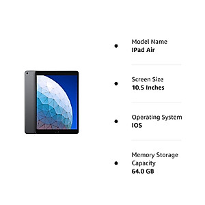 Apple iPad Air 10.5-inch (3rd Gen) Tablet A2152 (Wi-Fi Only) - 64GB / Space Gray (Renewed)