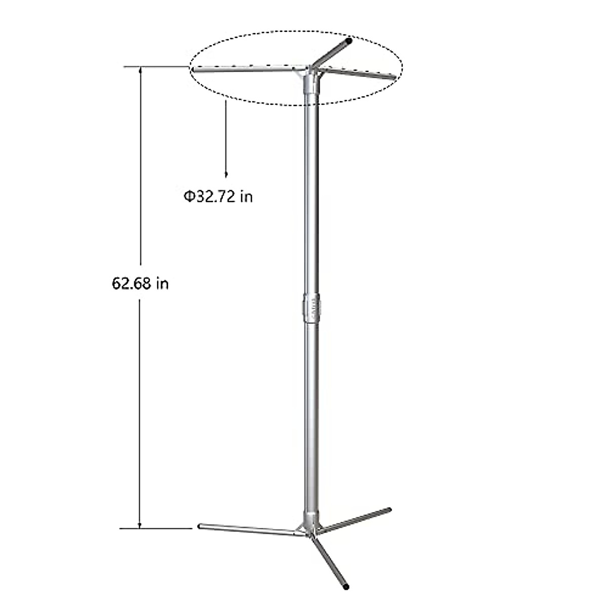 GWIYEE Aluminum Foldable Portable Clothes Drying Rack