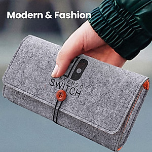 GFANSY Switch Carrying Case for Nintendo Switch OLED Model 2021 & Switch 2017, Hard Shell Portable Cover Storage Bag w/5 Game Card Slots for Nintendo Switch Console & Accessories