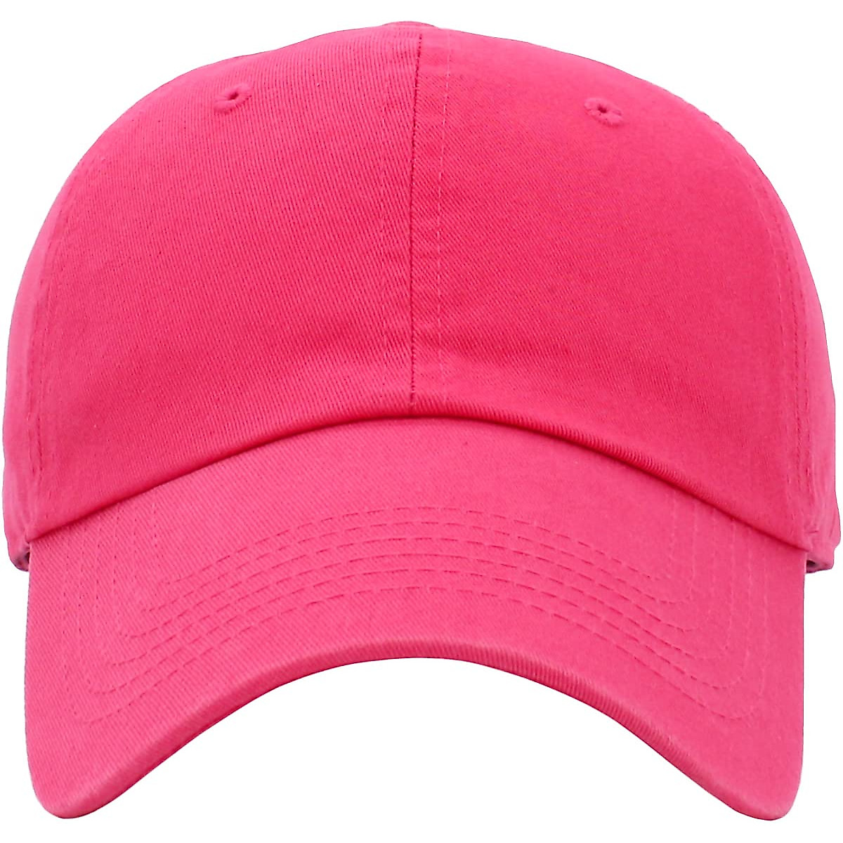 KB-LOW HPK Classic Cotton Dad Hat Adjustable Plain Cap. Polo Style Low Profile (Unstructured) (Classic) Hot Pink Adjustable