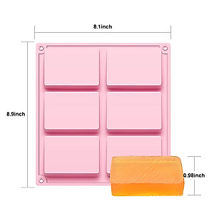 La chat Silicone Soap Molds, DIY Handmade Craft Soap bar Molds for Soaps Making, Cake Baking Mold, Biscuit Chocolate Mold, Ice Cube Tray 3 Packs