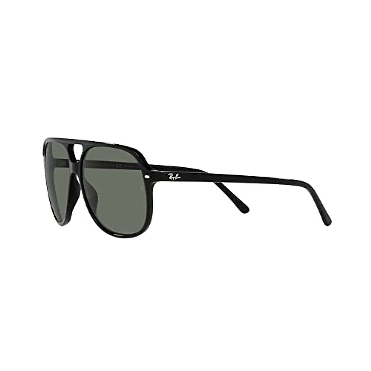 Ray-Ban RB2198 Bill Square Sunglasses, Black/Polarized Green, 60 mm