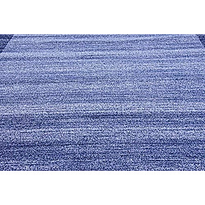Unique Loom Del Mar Collection Area Rug - Abigail (7' 10" Square, Navy Blue/ Blue)
